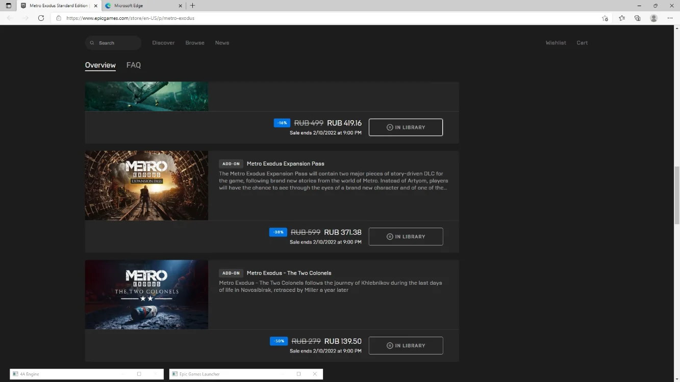 Metro Exodus EE DLCs : r/GeForceNOW